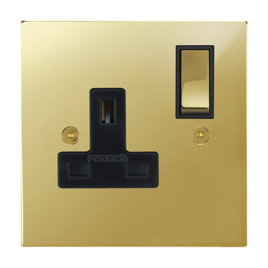 Focus SB Ambassador Square Corners 1 Gang 13A Switched Socket In ...