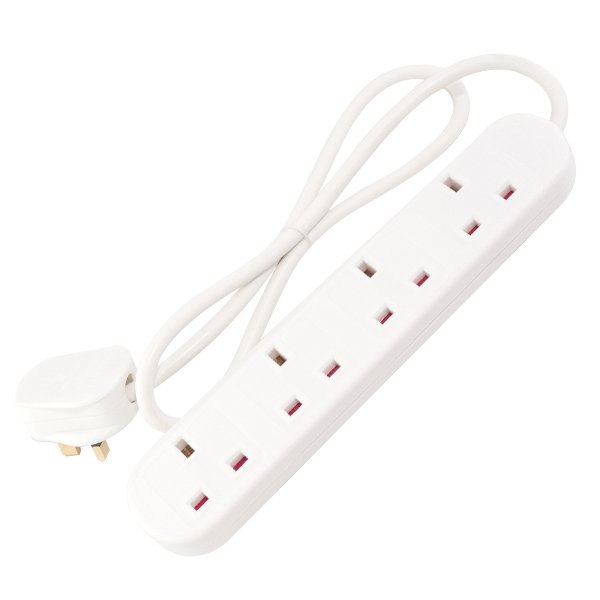 Selectric 5M 4 Gang 13A Round Edged Extension Lead – Unswitched | UKES