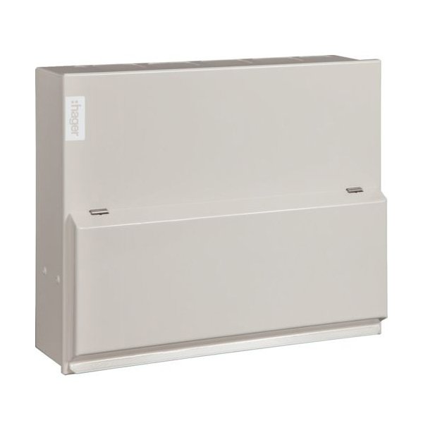 Hager 8 Way Consumer Unit, 100A Main Switch, SPD (VML108SPDRK) | UKES