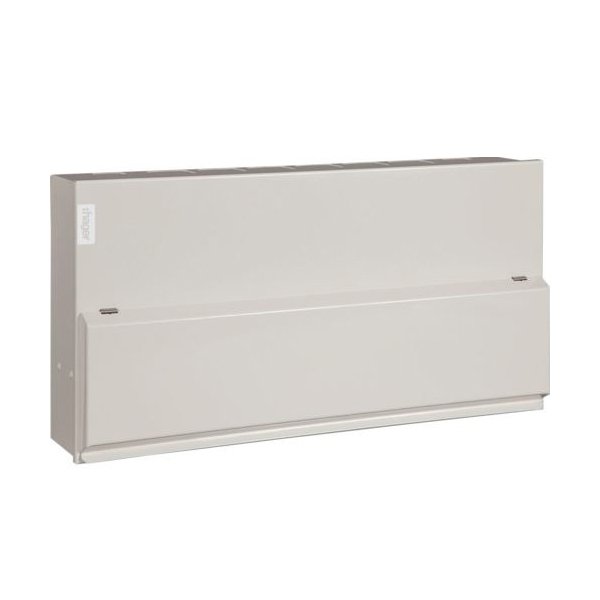 Hager Design 10 Metal 18 Way Consumer Unit - 100A Main Switch + Type 2 ...