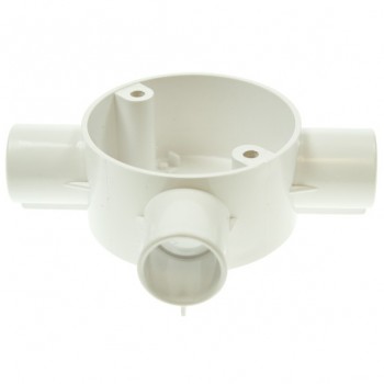 Univolt White 20mm PVC Tee Box | UKES