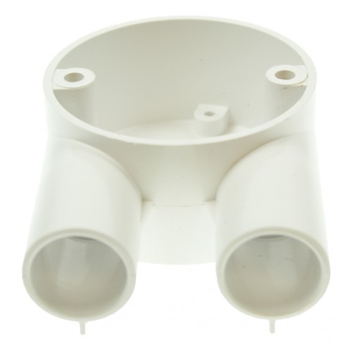 Univolt White 20mm PVC Branch Box, 2 Way Branch Boxes, UK Electrical ...