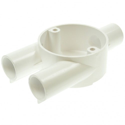 Univolt White 20mm PVC Branch Box, Conduit Accessories, Branch Boxes ...