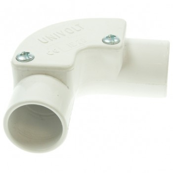 Univolt White 20mm PVC Elbow Bend | UKES