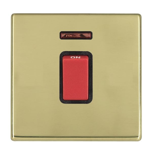 Hamilton Hartland CFX Polished Brass 45A Double Pole Switch and Neon ...