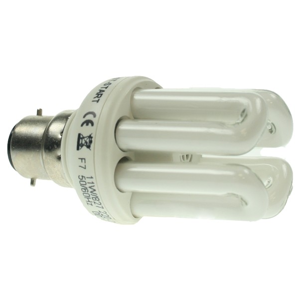Bayonet Cap Low Energy 11 Watt Warm White Fast Start Lamp | UKES