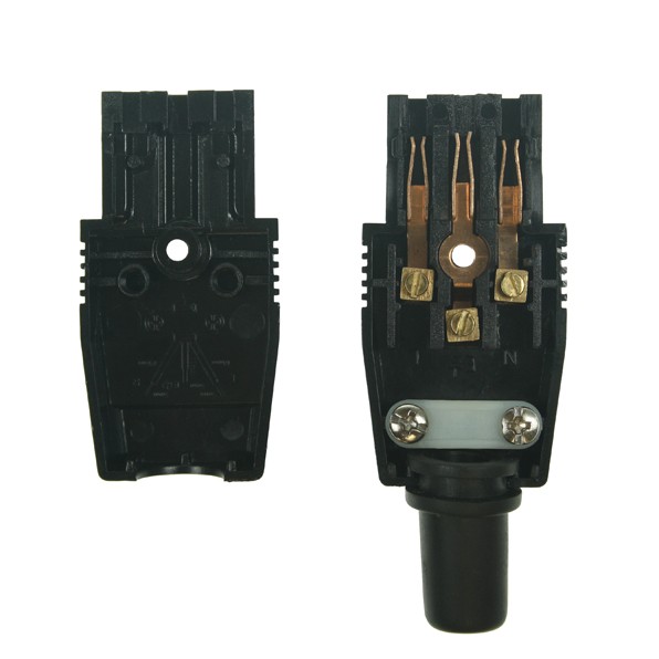 3 Pole 10 Amp Black Flex Connector | UKES