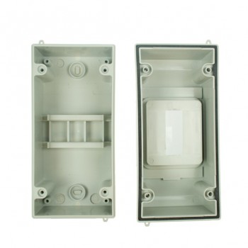 Plastic 3 Module Grey Enclosure and Lid | UKES