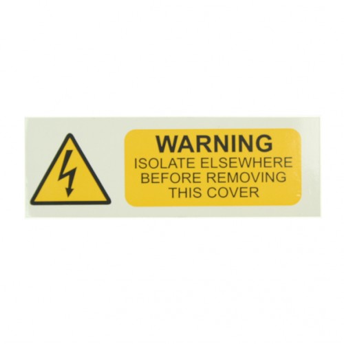 10 SA Vinyl Warning Isolate Elsewhere Stickers, Stickers and Label, UK ...