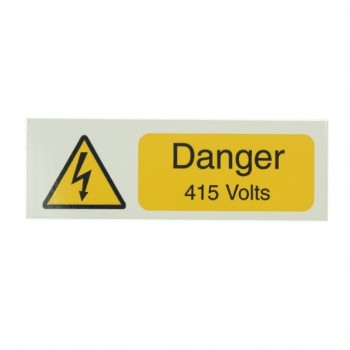 10 Self Adhesive Vinyl Danger 415 Volts Stickers, Stickers and Label ...