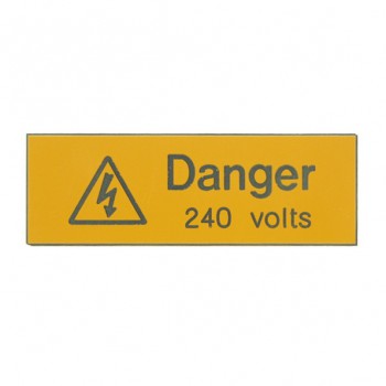 5 Rigid Engraved Danger 240 Volts Label, Stickers and Labels ...