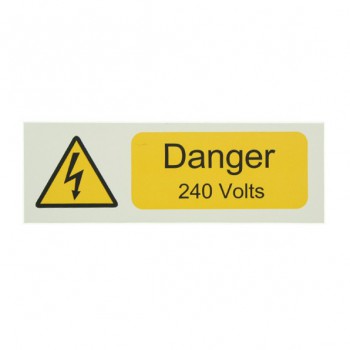 10 Self Adhesive Vinyl Danger 240 Volts Stickers, Stickers and Label ...