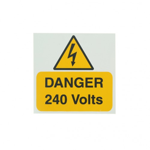 5 Self Adhesive Rigid PVC Danger 240 Volts Stickers, Stickers and ...
