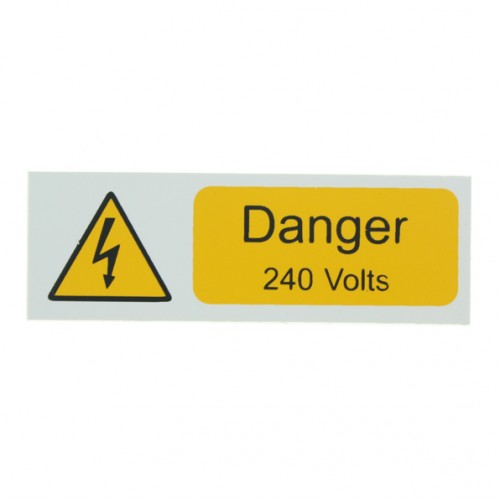 5 Self Adhesive Rigid PVC Danger 240 Volts Small Stickers, Stickers and ...