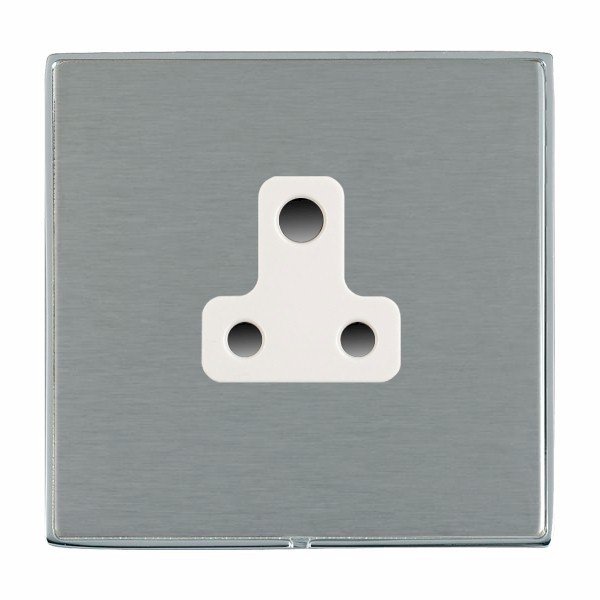 Hamilton Linea-Duo CFX Bright Chrome Frame/Satin Steel Plate 1 Gang 5A ...