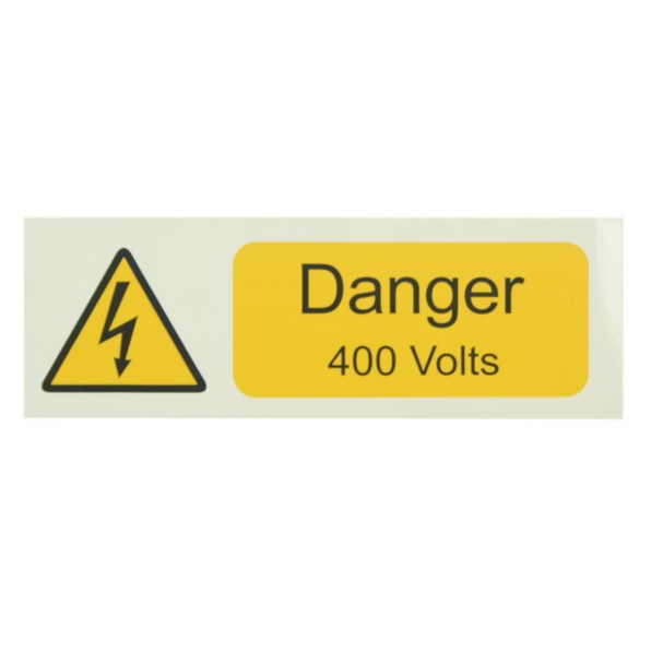 10 Self Adhesive Vinyl Danger 400 Volts Small Stickers, Labels and ...