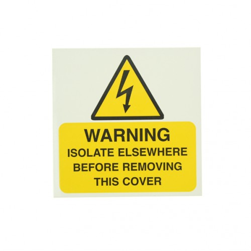 10 Self Adhesive Vinyl Warning Isolate Elsewhere Large Stickers, Labels ...