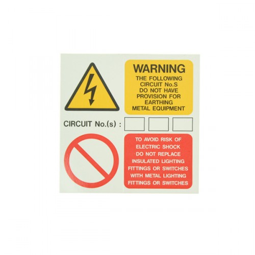 10 Self Adhesive Vinyl Earthing Provision Stickers, Stickers and Labels ...