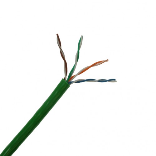 305 Metre Box of Green Cat 5E Cable, Electrical Cables, UK Electrical ...