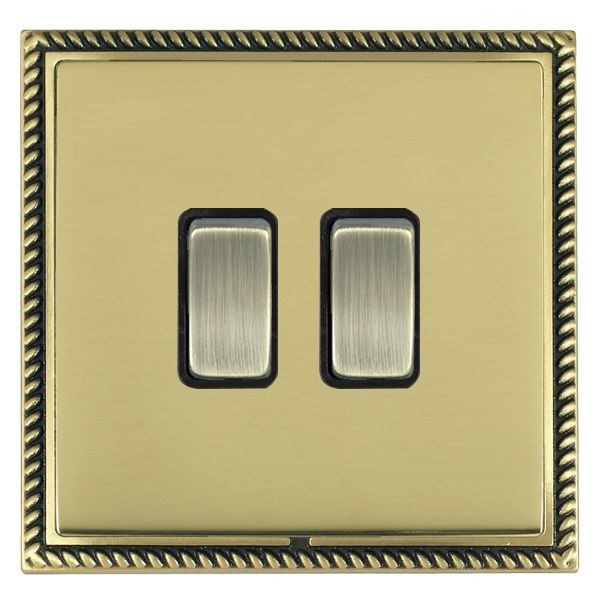 Hamilton Linea-Georgian CFX Antique Brass Frame/Polished Brass Plate 2 ...