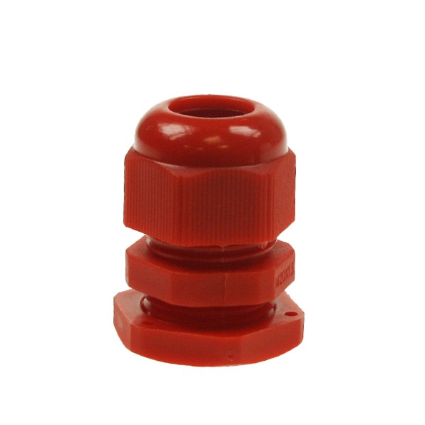 20mm Red Nylon Cable Gland With Small Hole | UKES