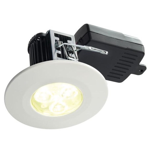 Halers 10 Watt Warm White Dimmable White Fire Rated LED Straight ...