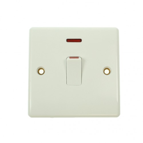 BG Nexus 20 Amp Double Pole Single Switch with Cable Outlet and Neon ...