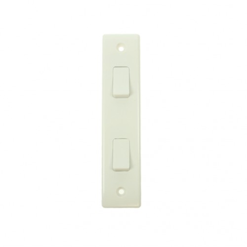 BG Nexus 10 Amp 2 Gang Architrave Switch, white PVC switches at UK ...