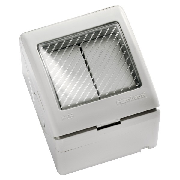 Hamilton IP55/66 Grey 2 Gang 20AX 2 Way IP55 Switch | UKES