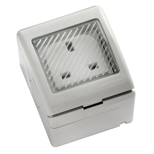 Hamilton IP55/66 Grey 1 Gang 13A IP55 Unswitched Socket | UKES