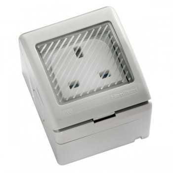 Hamilton IP55/66 Grey 1 Gang 13A IP55 Unswitched Socket | UKES