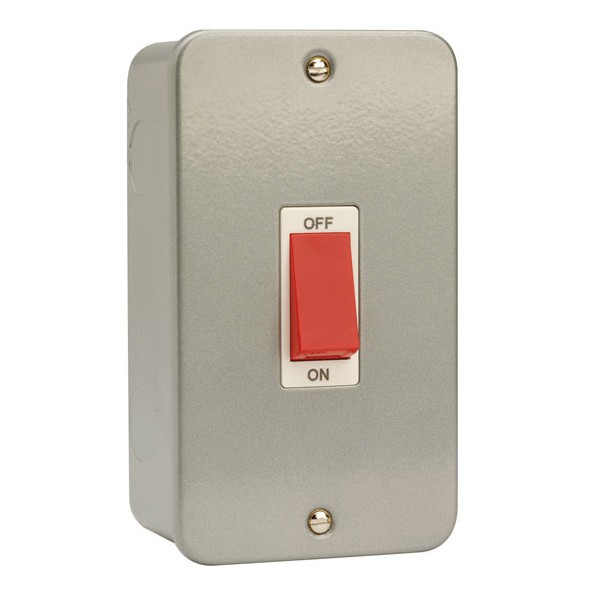 Click Metal Clad 45Amp Double Pole Double Plate Cooker Switch, UK ...