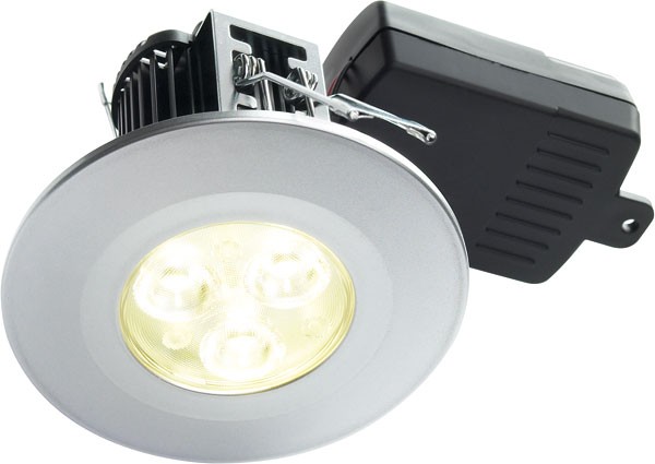 Halers 10 Watt Neutral White Dimmable Silver Fire Rated LED Straight ...