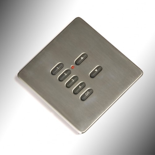 Rako Wall Switch 7 Button Satin Steel Screwless, Home Automation, UK ...