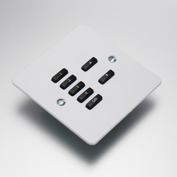 Rako Controls Wired 7 Button Flat Cover Plate Kit White Plastic | UKES