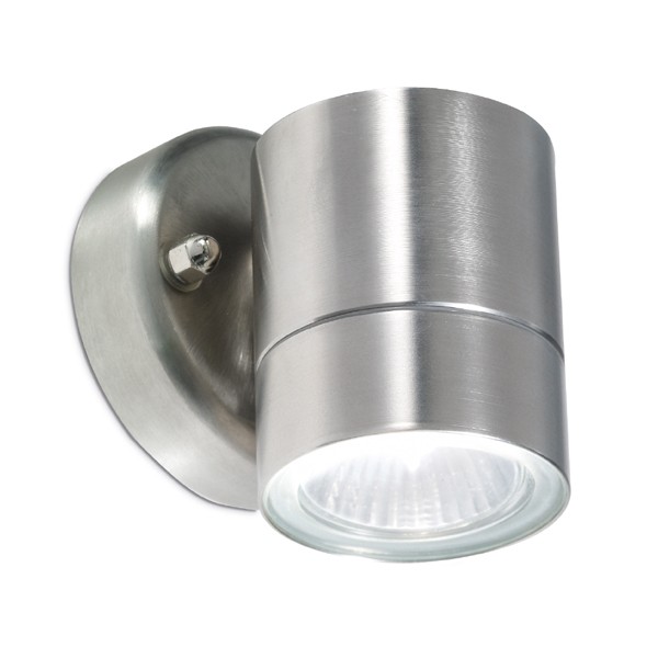 Aurora Lighting 240V GU10 Stainless Steel IP65 Fixed Halogen Wall Light ...
