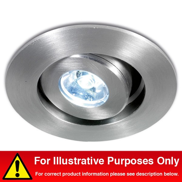 Aurora Lighting 350mA 1W LED Aluminium Adjustable LED Downlight Blue | UKES