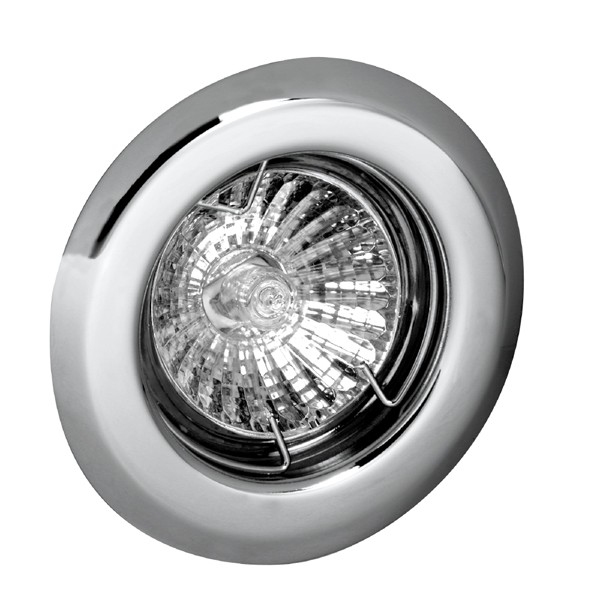Aurora Lighting 12V MR16 Pressed Steel Fixed Halogen Downlight Polished ...