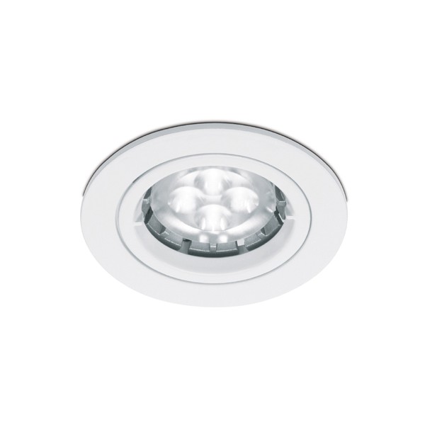 Aurora Lighting 50W Fixed MR16 White Aluminium Lock Ring Downlight | UKES