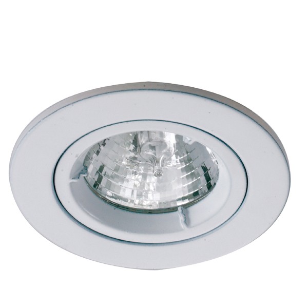 Aurora Lighting 35W Fixed MR11 Matt White Aluminium Lock Ring Downlight ...