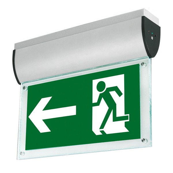 Aurora Lighting 240V Aluminium Ceiling Mounted LED Emergency Exit Sign ...