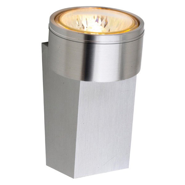 Aurora Lighting 240V GU10 Aluminium Fixed Single Halogen Wall Light ...