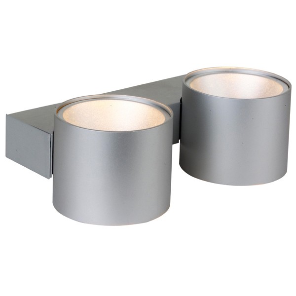 Aurora Lighting 240V G9 Aluminium Fixed Up/down Twin Halogen Wall Light ...