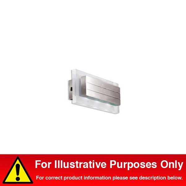 Aurora Lighting 240V LED Aluminium Fixed Rectangular LED Wall Light Red ...