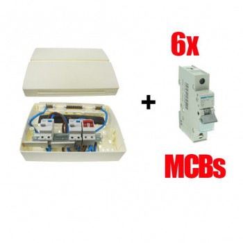 Hager 6 Way 17th Edition Split Load Consumer Unit Kit Complete with ...