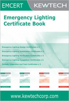 Kewtech EM1CERT Emergency Lighting Certificate Book at UK Electrical ...