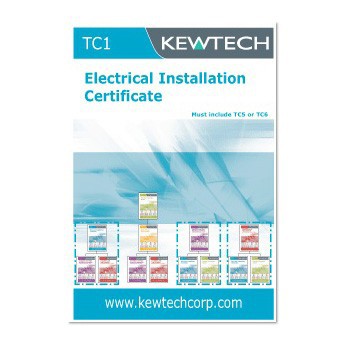 Kewtech TC1 Electrical Installation Certificate at UK Electrical Supplies