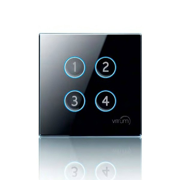 Vitrum BS IV Scene Control Panel Black Fascia | UKES