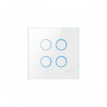 Vitrum IV BS Lighting Switch White Fascia | UKES