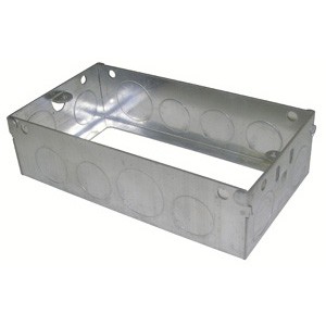 Norslo Extension box Steel 2 Gang 35mm at UK Electrical Supplies